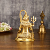 Buy Pure Brass Lord Shiva Detailed Statue with Kamandala | 7 Inch ...