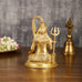 Buy Pure Brass Lord Shiva Detailed Statue with Kamandala | 7 Inch ...