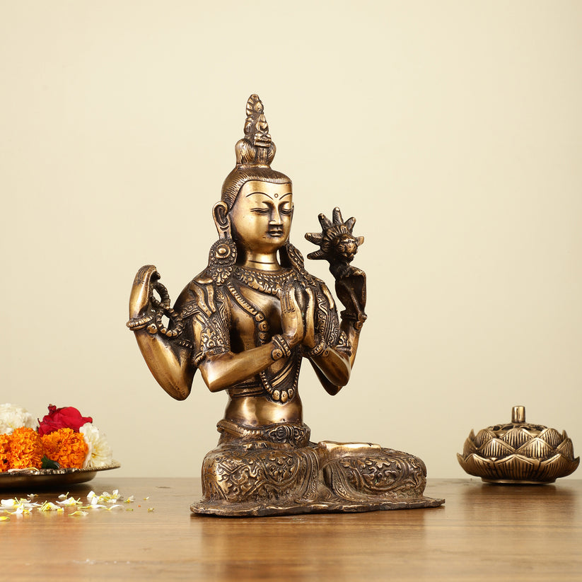 Buy 10.5" Brass Chenrezig (Shadakshari Lokeshvara) - Tibetan Buddhist ...