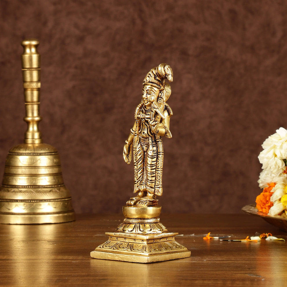 Buy Exquisite Brass Superfine Goddess Andal/godadevi Statue | 6" Height ...