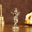 Buy Brass Handcrafted Lord Krishna Idol with Fine Carvings | Height: 5. ...