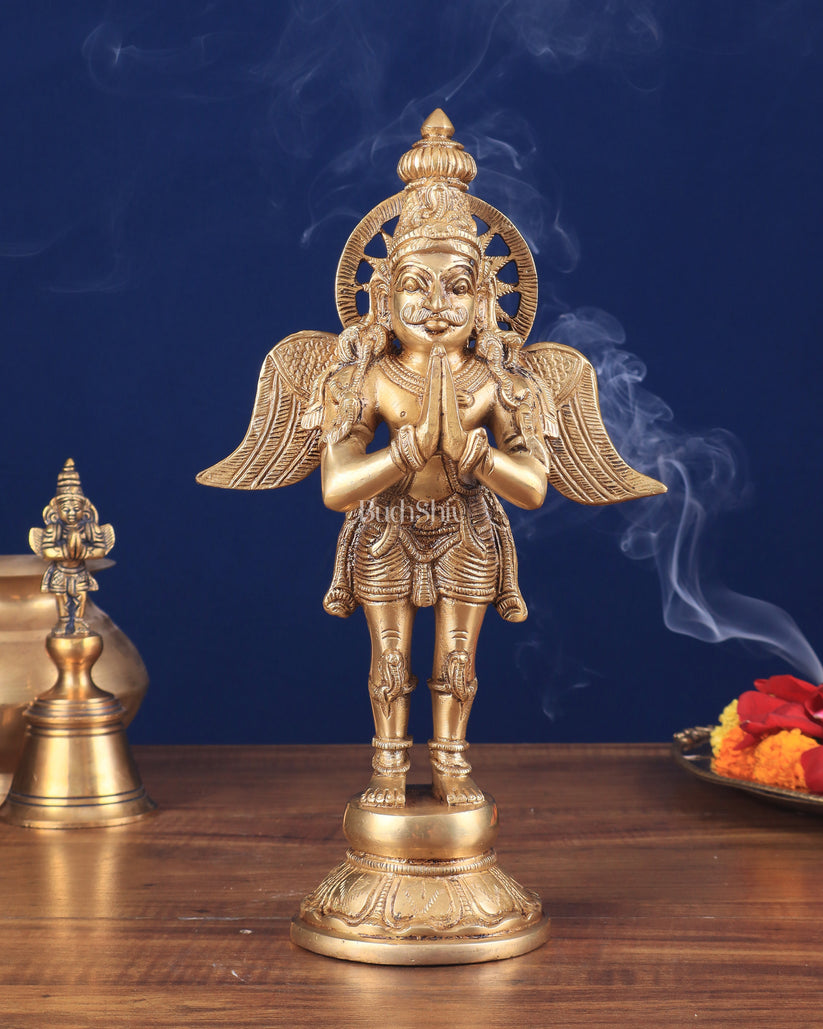 Buy Brass Standing Garuda Idol 12 inch - Budhshiv.com
