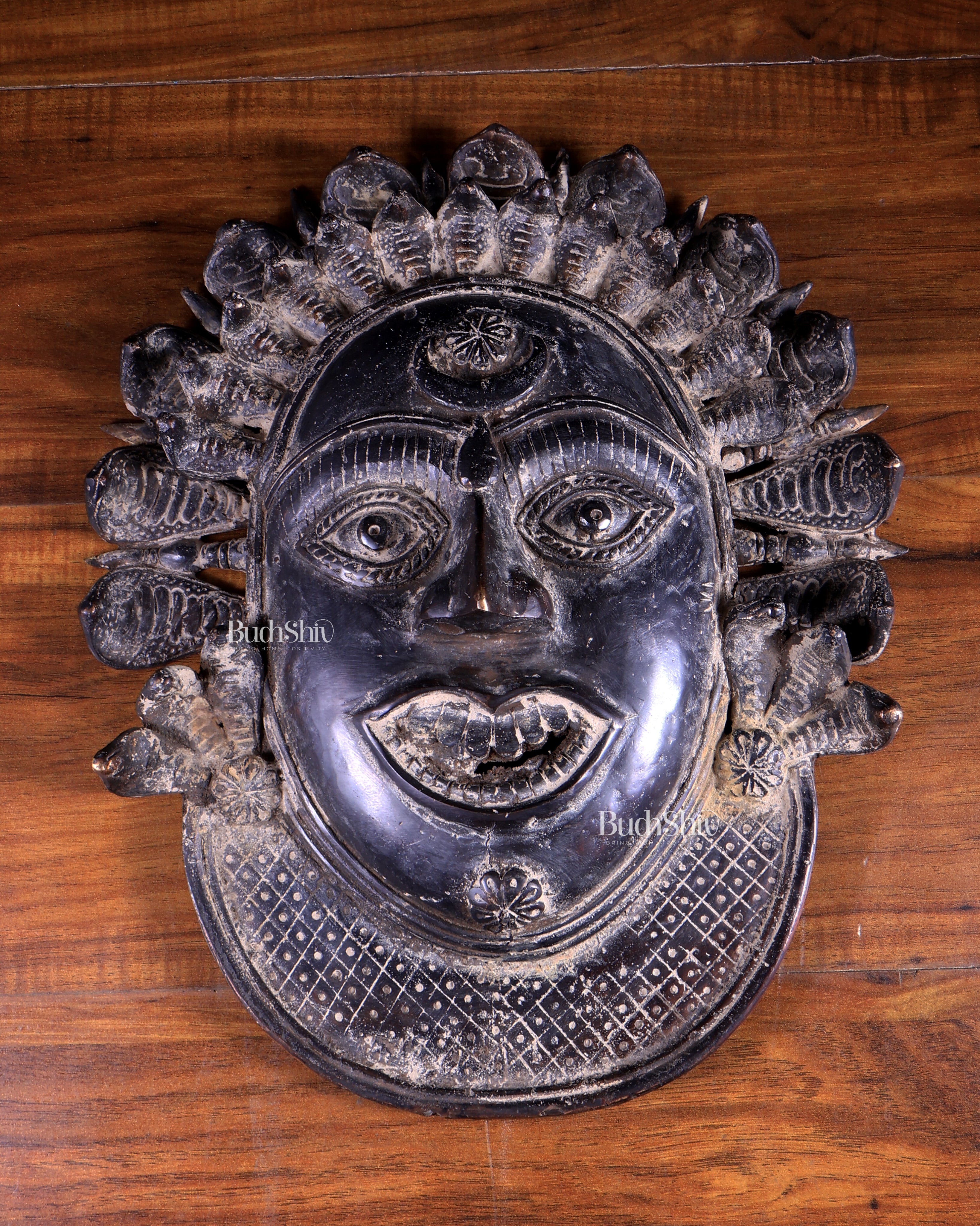 Budhshiv.com Vintage Bronze Panjurli Bhuta Mask – Traditional ...