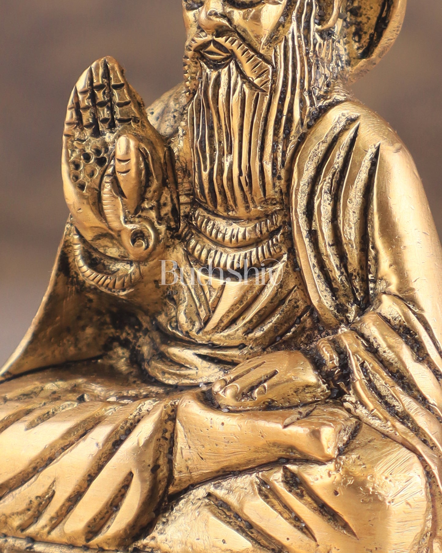 Buy Brass Baba Guru Nanak Dev Ji miniature Statue - Sacred Sikh ...