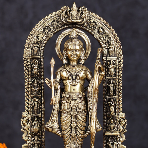 Brass Intricately Carved Ram Lalla Idol - Inspired by Ayodhya Temple ...