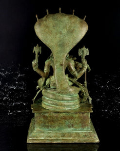 Buy Brass large Lord Vishnu sitting Statue 30" - Budhshiv.com