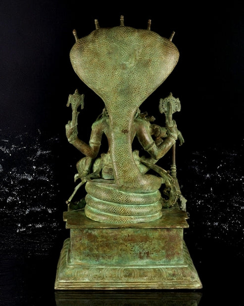 Buy Brass large Lord Vishnu sitting Statue 30" - Budhshiv.com