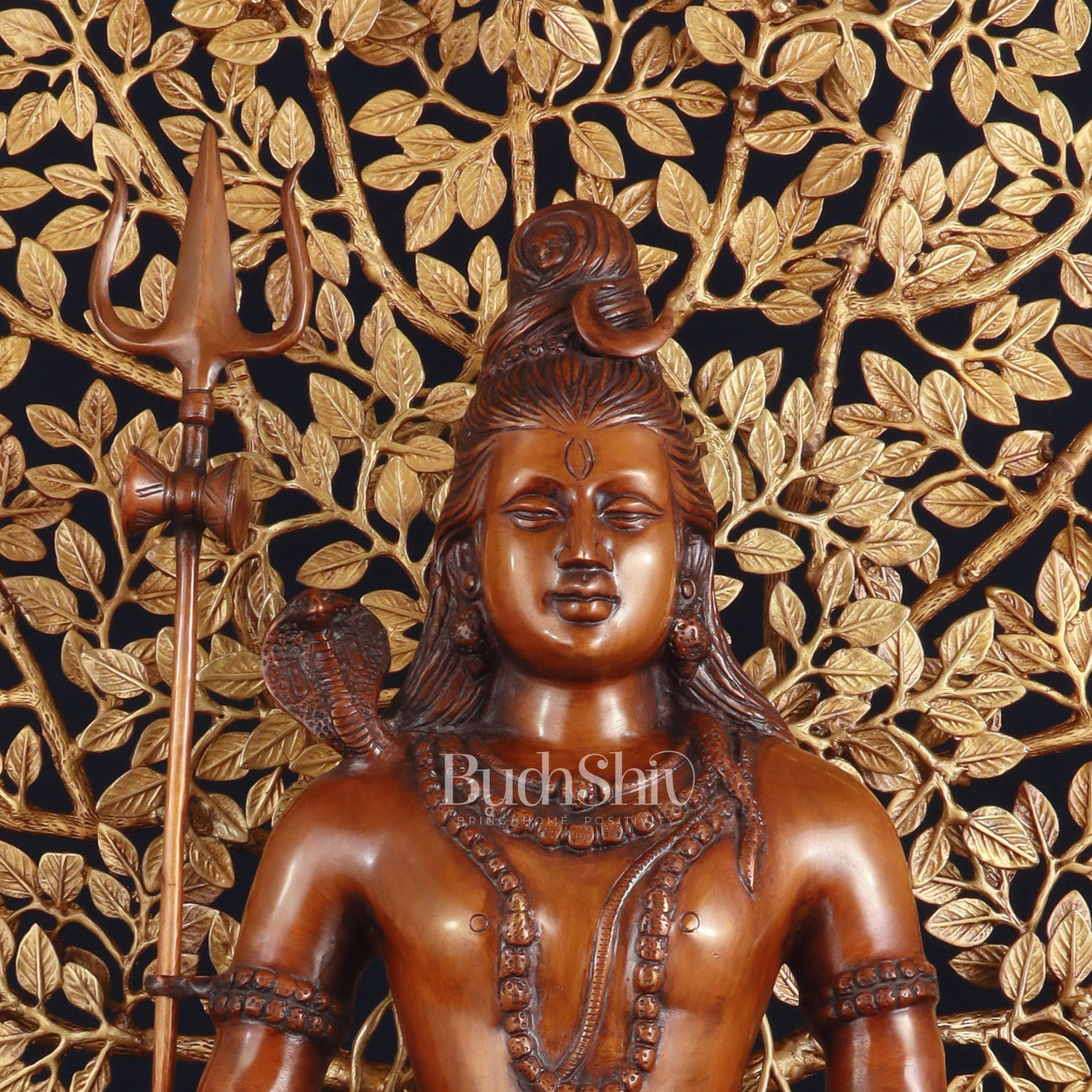 Lord Shiva Statue & Kalpavriksha Tree Combo - Divine Decor – Budhshiv.com