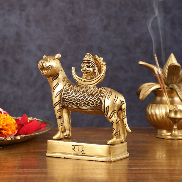 Buy Brass Rahu Graha Bhayanka Idol (North Node of the Moon) for Pooja ...