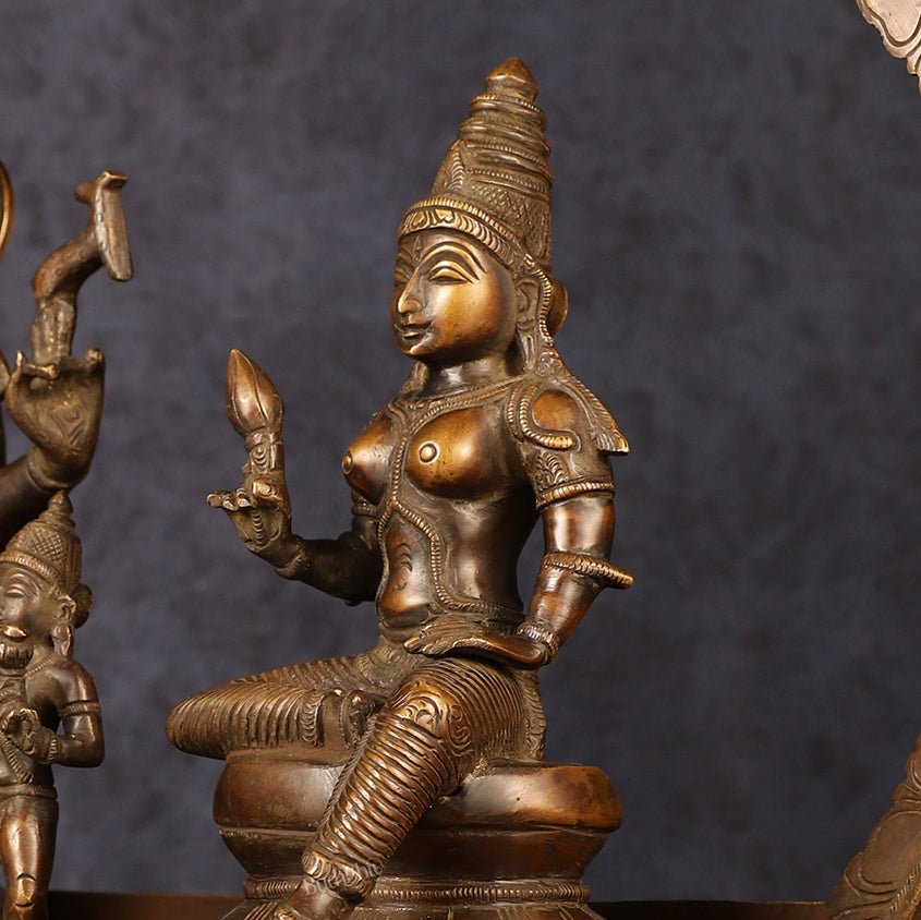 Brass Somaskandar Statue | Lord Shiva, Devi Parvati with Kartikeya 22 ...
