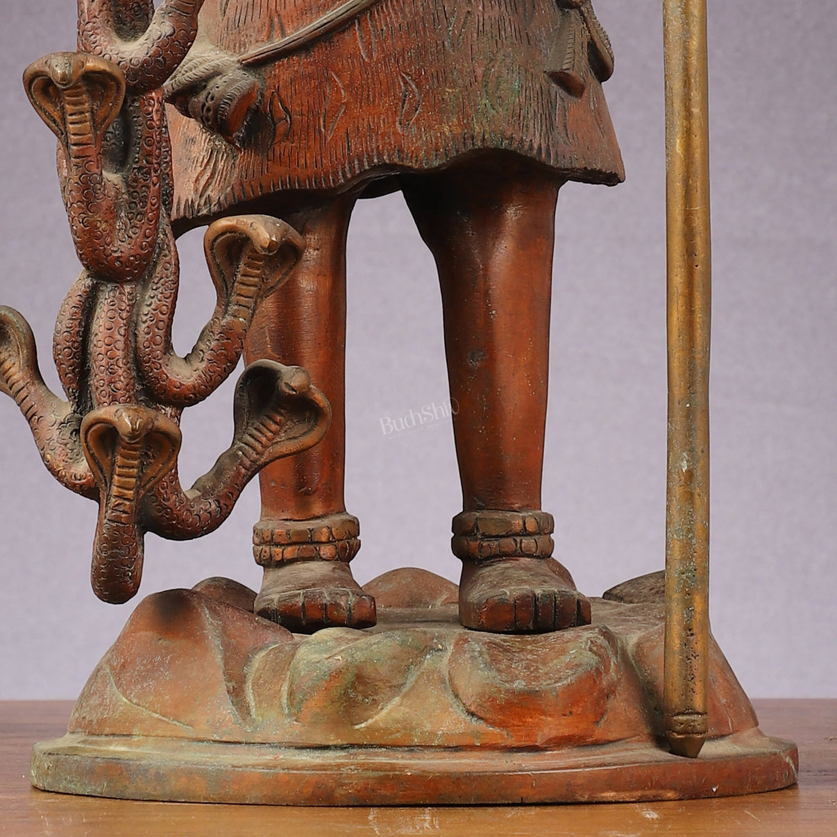 Buy Brass Standing Lord Shiva Statue - Rustic finish - 18" - Budhshiv.com