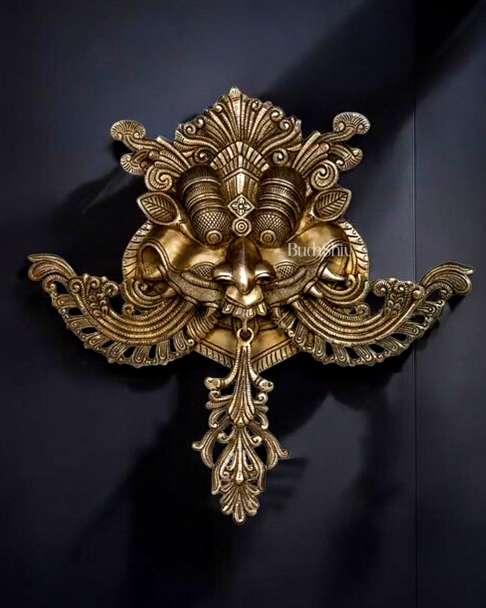 Buy Brass Superfine Large Yali wall hanging Dragon face Nazarbattu 18 ...
