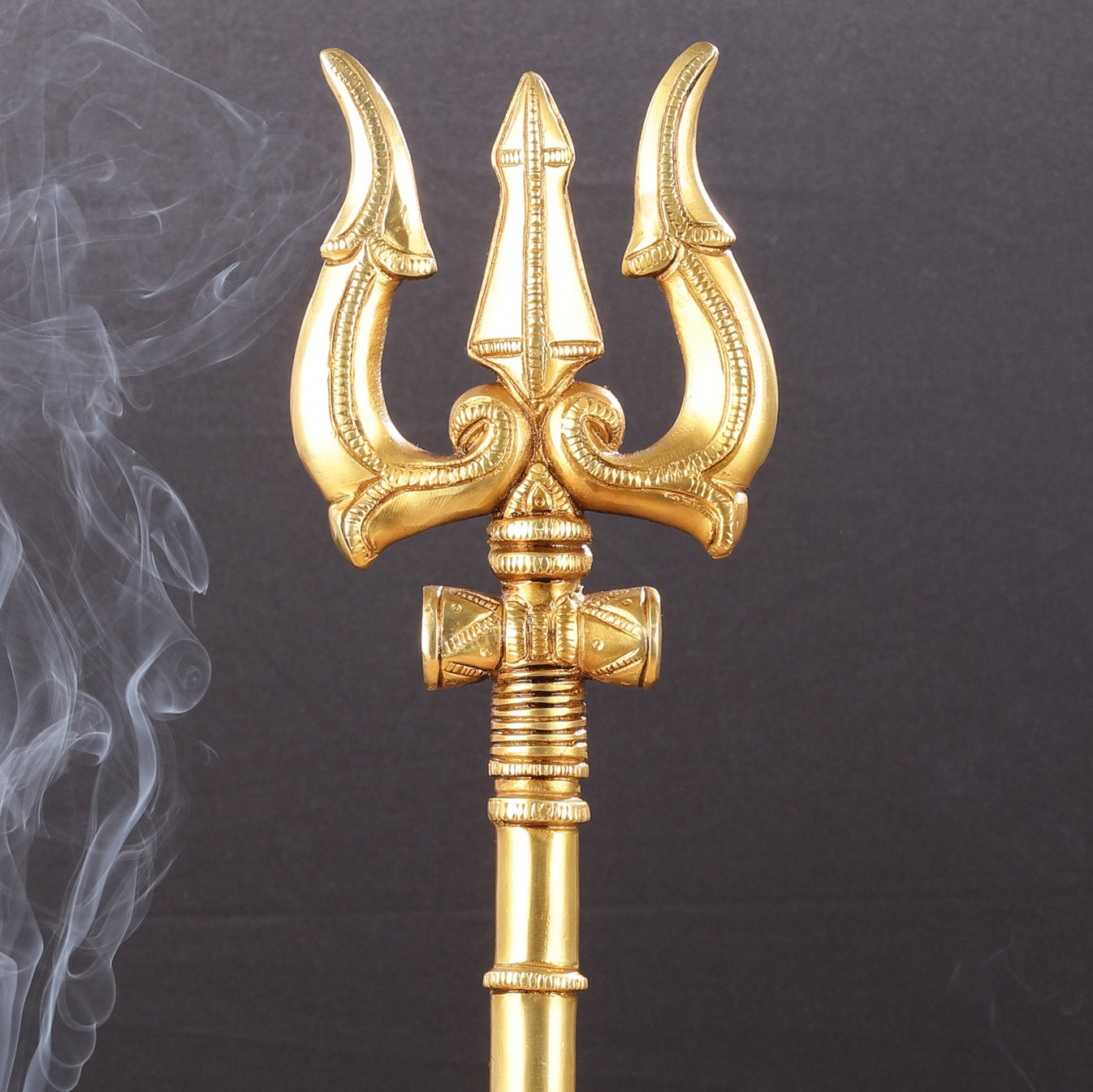 Buy Brass Superfine Lord Shiva Trishul - 19 Inch Statue - Budhshiv.com
