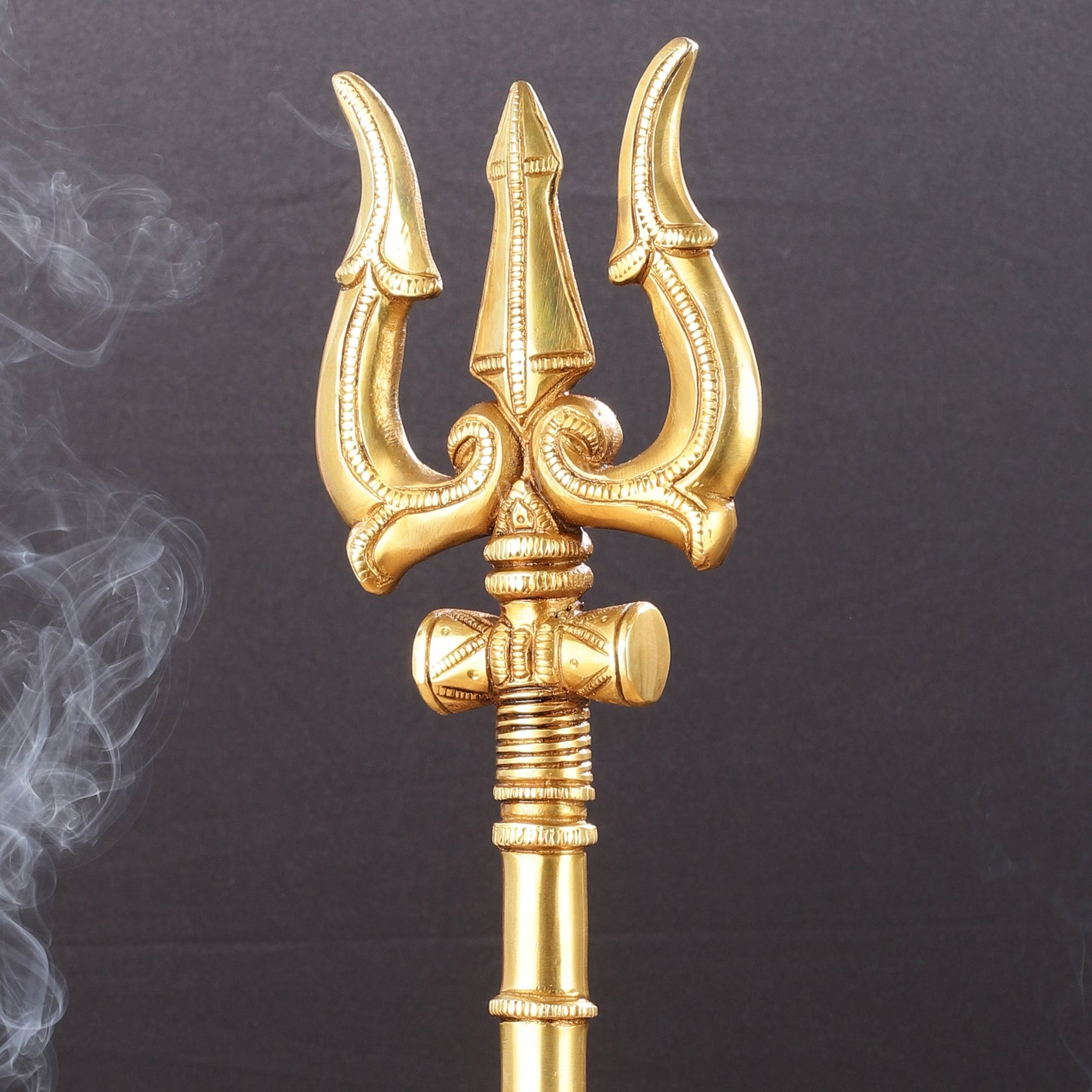 Buy Brass Superfine Lord Shiva Trishul - 19 Inch Statue - Budhshiv.com