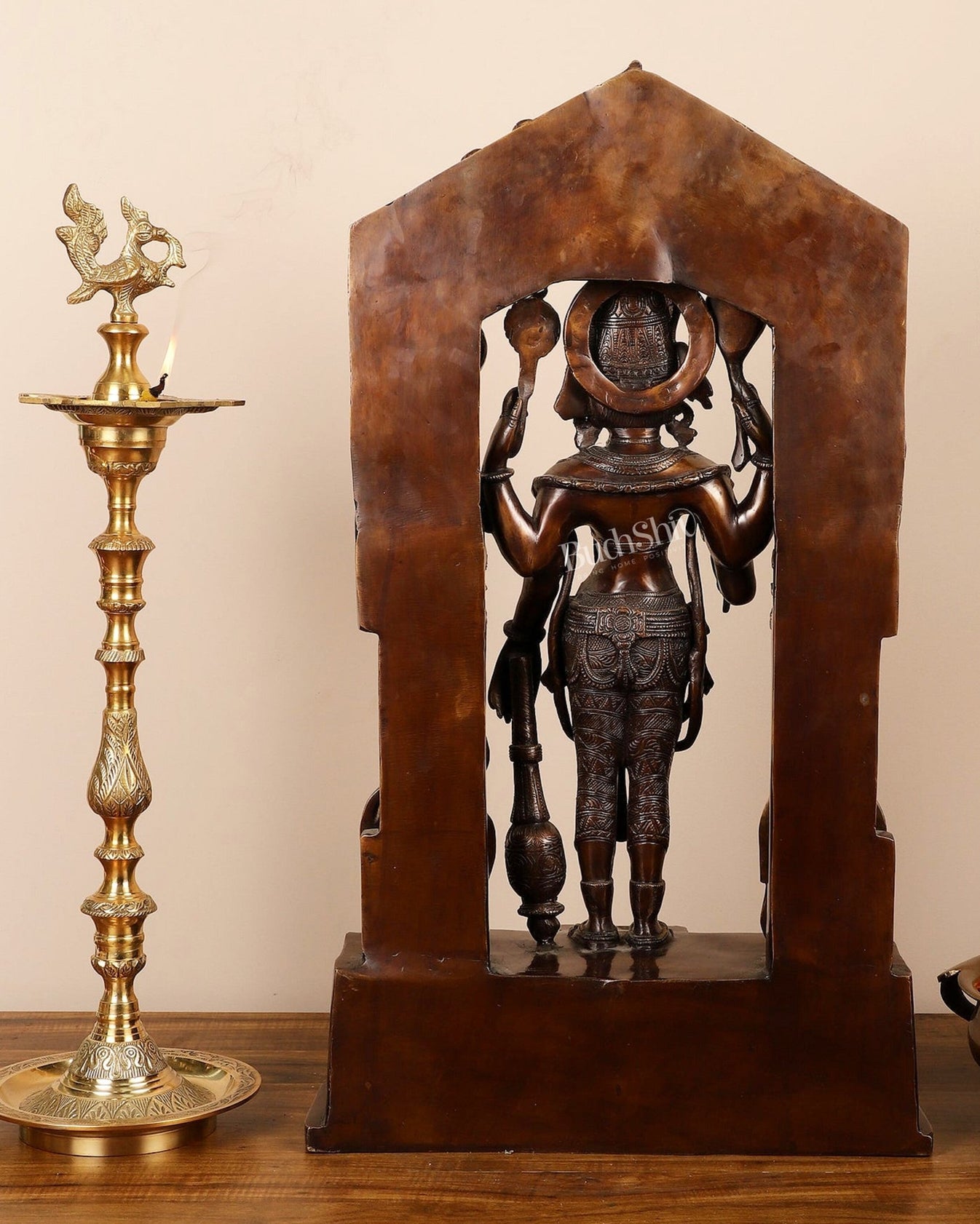 Buy Brass Superfine Lord Vishnu as Chennakeshava Statue 29" - Budhshiv.com