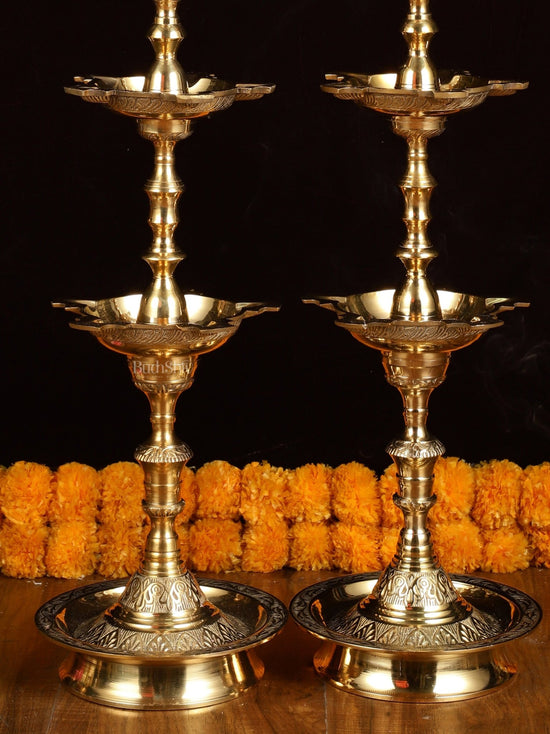 Buy Brass Superfine Triple Step Inauguration Lamp – Elegant and Classic ...