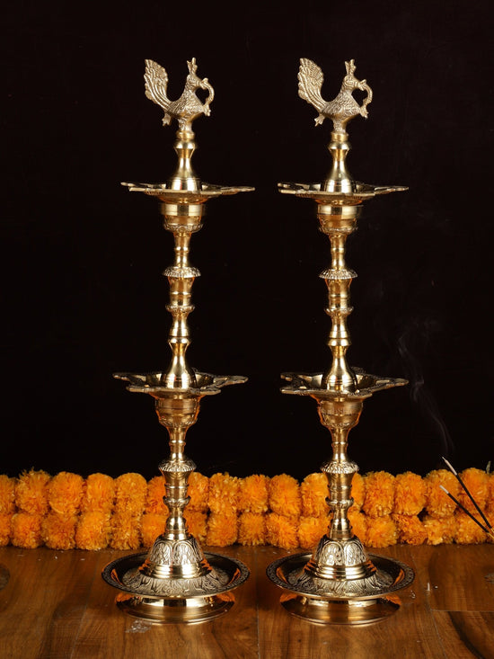 Buy Brass Superfine Two-Step Inauguration Lamp – Elegant Design ...