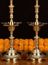 Buy Brass Superfine Two-Step Inauguration Lamp – Elegant Design ...