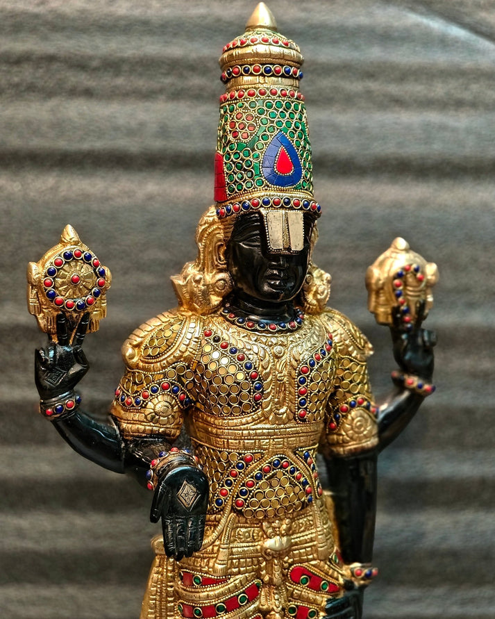 Buy Brass Tirupati Balaji Statue 33 inch - Budhshiv.com