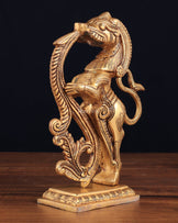 Buy Brass Yali Table Temple Décor Showpiece – 8.5 Inch - Budhshiv.com