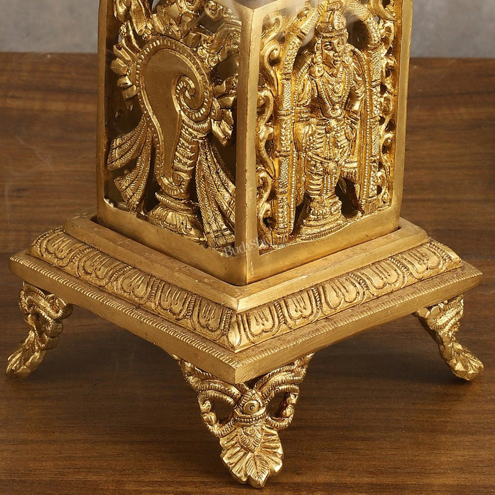 Buy Dhoop Dhani with Shankh chakra namah design| T-Light Holder | 6 ...