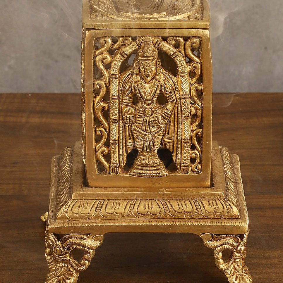 Buy Dhoop Dhani with Shankh chakra namah design| T-Light Holder | 6 ...