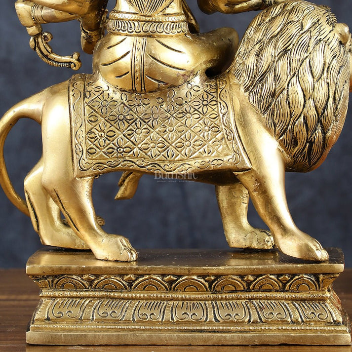 Buy Exquisite Brass Superfine Goddess Durga Statue - 15 Inch - Budhshiv.com