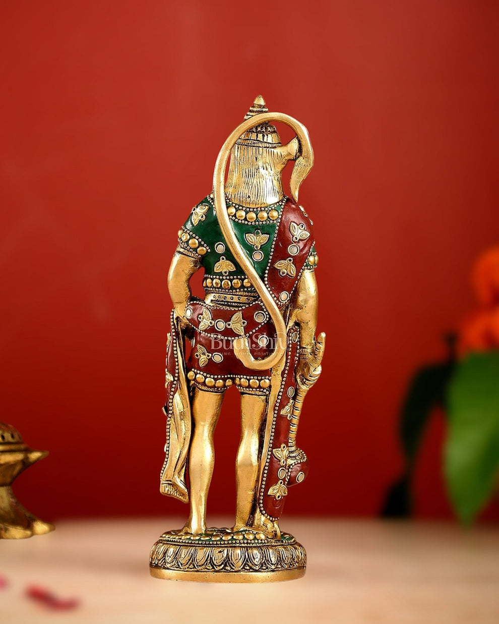 Handmade Brass Lord Hanuman Statue | 10" Height | stonework – Budhshiv.com