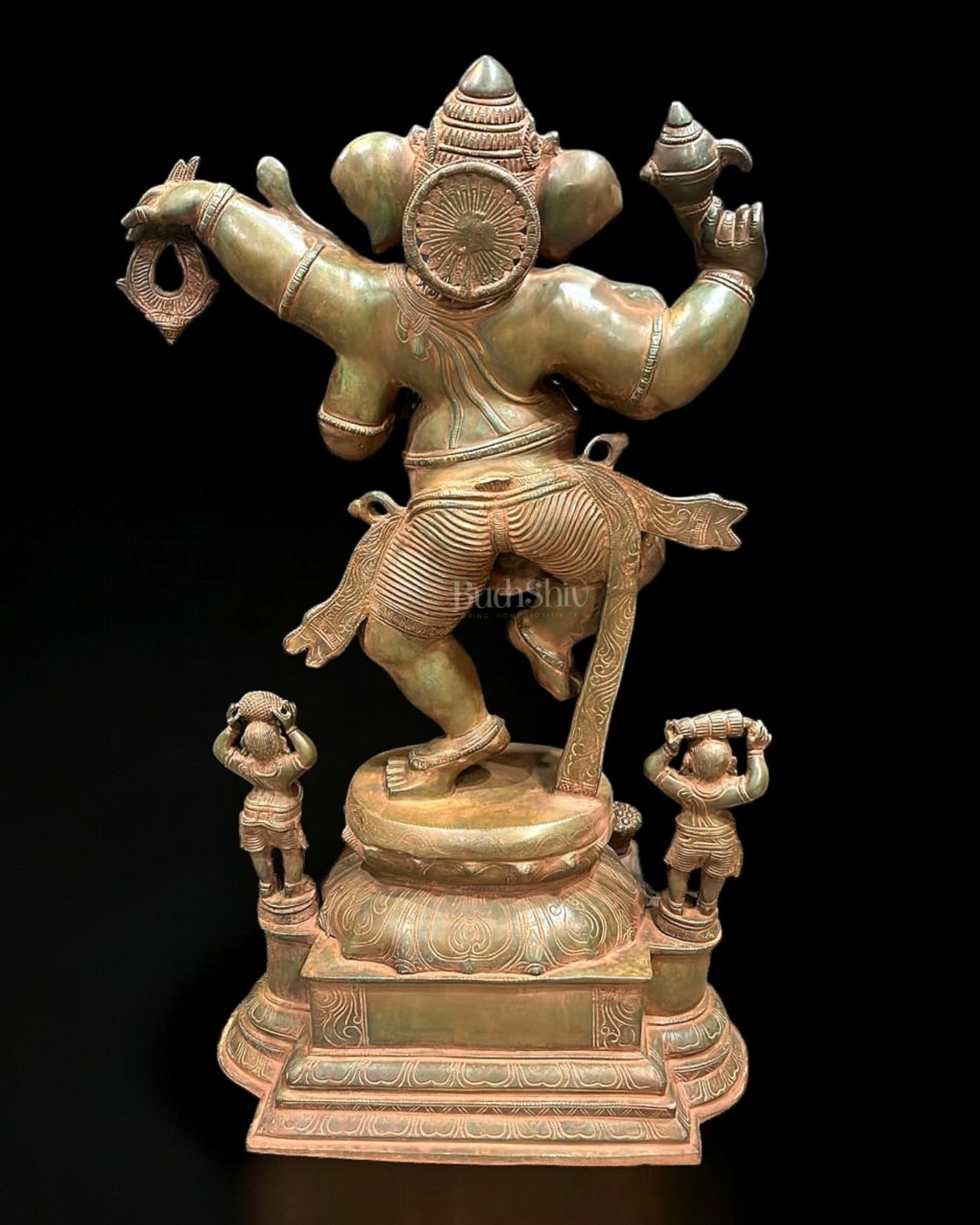 Buy Large Brass Dancing Ganesha Statue - 40 Inch - Budhshiv.com
