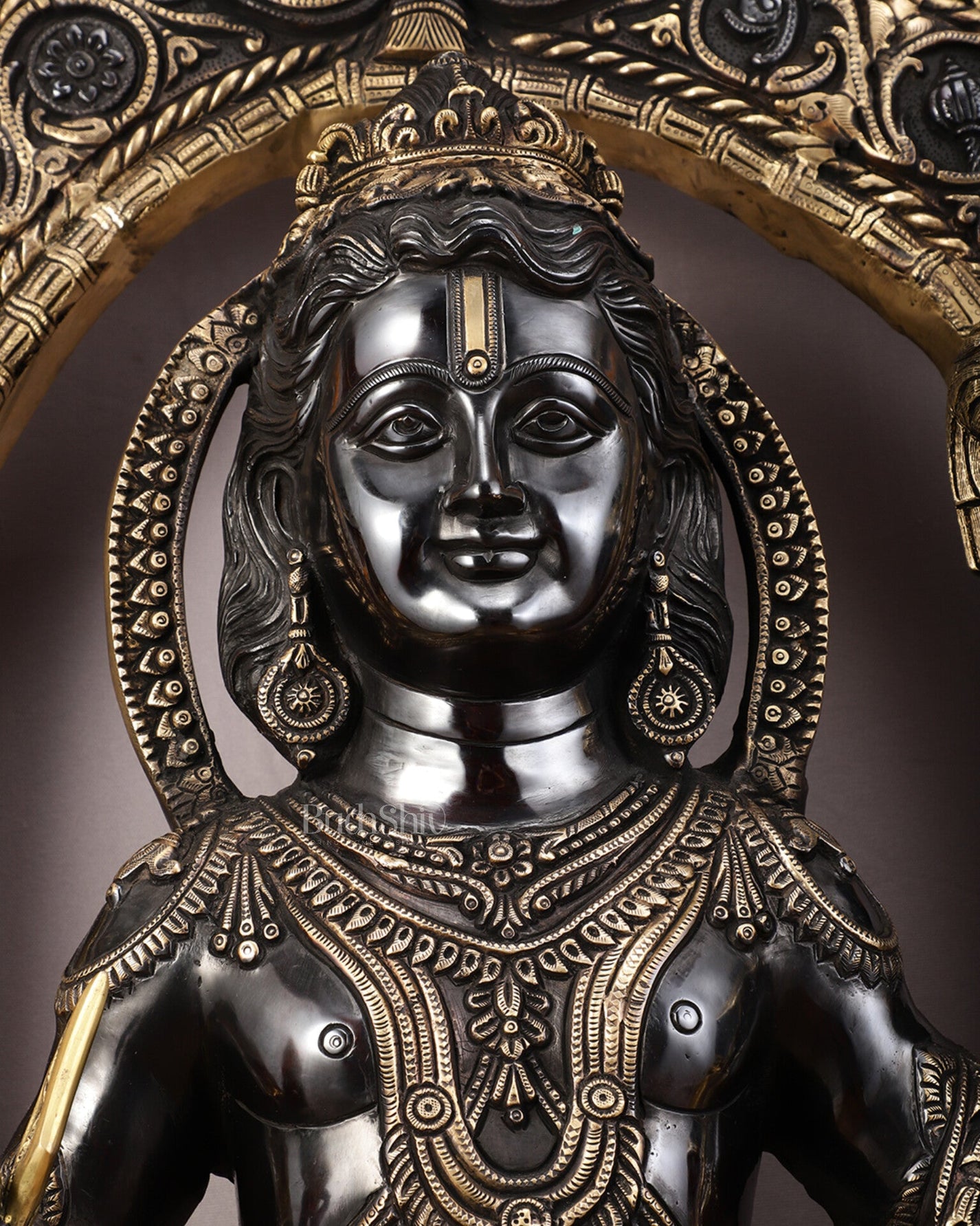 Brass Ayodhya Ram Lalla Statue - 53" Black Finish Large Murti ...