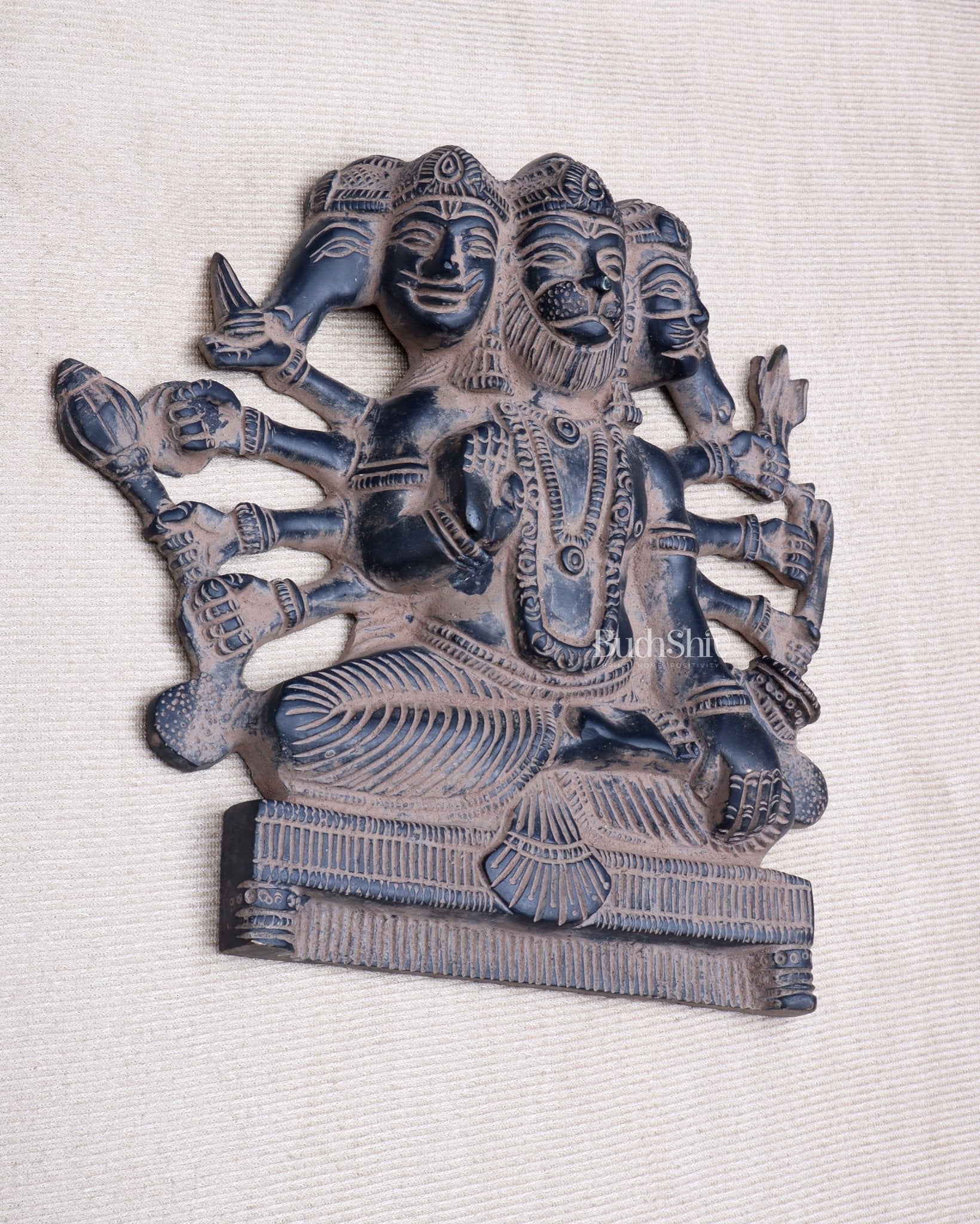 Budhshiv.com Panchmukhi Hanuman Brass Wall Hanging | Auspicious & Ward ...