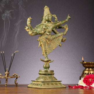 Buy Pure Brass Dancing Vishnu avatar vamana 16 inch - Budhshiv.com