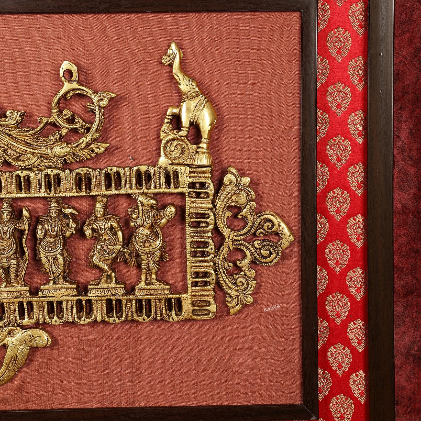 Pure Brass Dashavatar Wall Hanging on Wooden Frame 21.5 Inch – Budhshiv.com