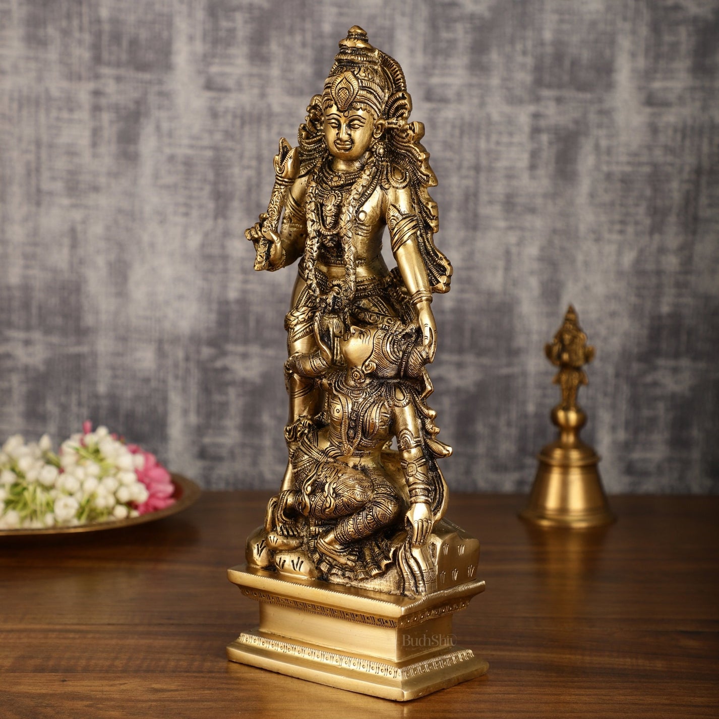 Buy Pure Brass Kamadev and Rati Idol | 13 Inch Height | Vintage Brass ...