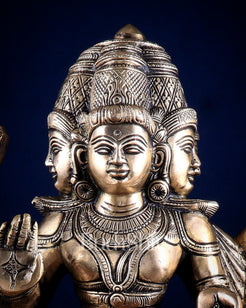 Buy Pure Brass Large Aarumugam Murugan Sitting on a Peacock – Kartikeya ...