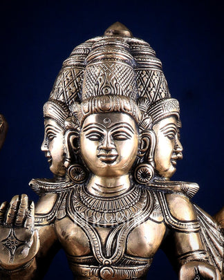 Buy Pure Brass Large Aarumugam Murugan Sitting on a Peacock – Kartikeya ...