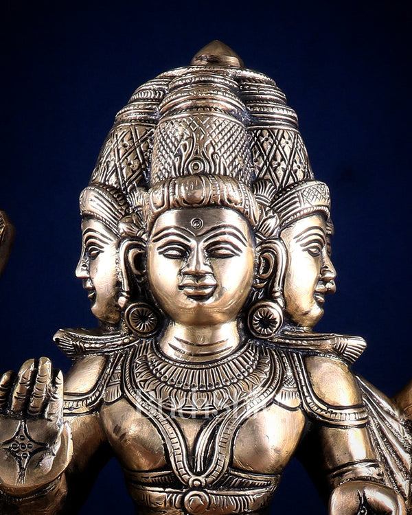 Buy Pure Brass Large Aarumugam Murugan Sitting on a Peacock – Kartikeya ...