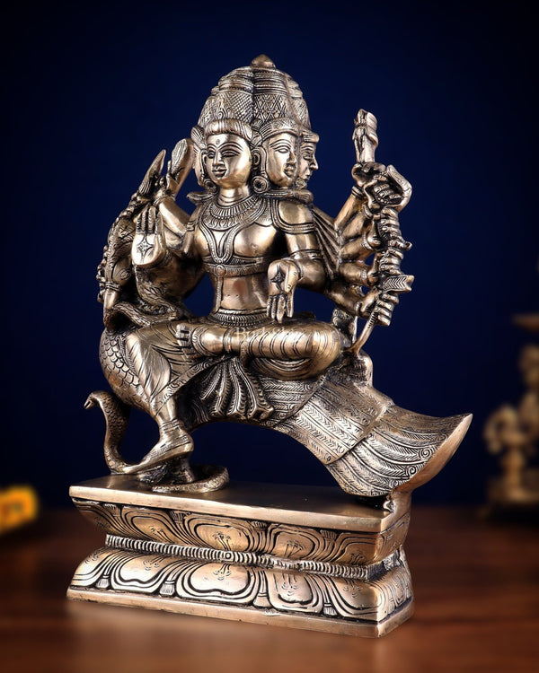 Buy Pure Brass Large Aarumugam Murugan Sitting on a Peacock – Kartikeya ...