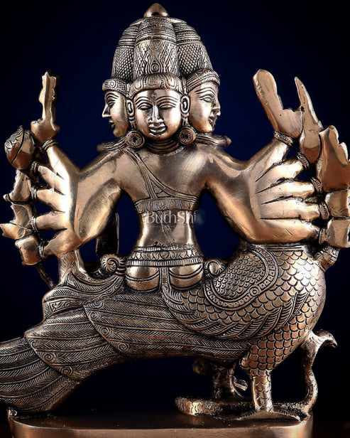 Buy Pure Brass Large Aarumugam Murugan Sitting on a Peacock – Kartikeya ...