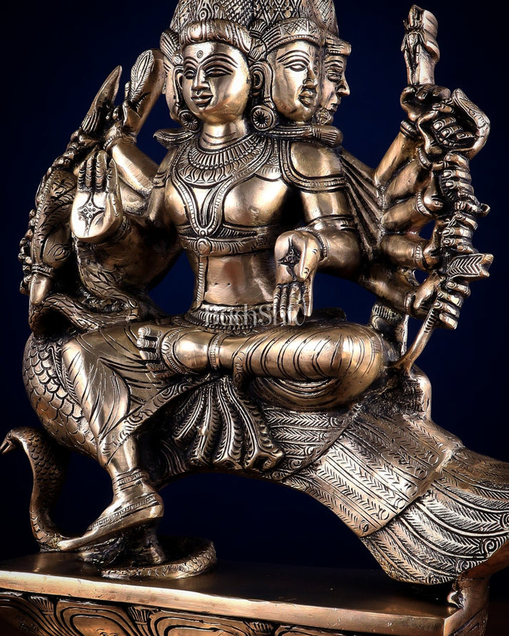 Buy Pure Brass Large Aarumugam Murugan Sitting on a Peacock – Kartikeya ...