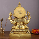 Large Brass Ganesha Statue with Mooshak - 18" Grand Idol – Budhshiv.com