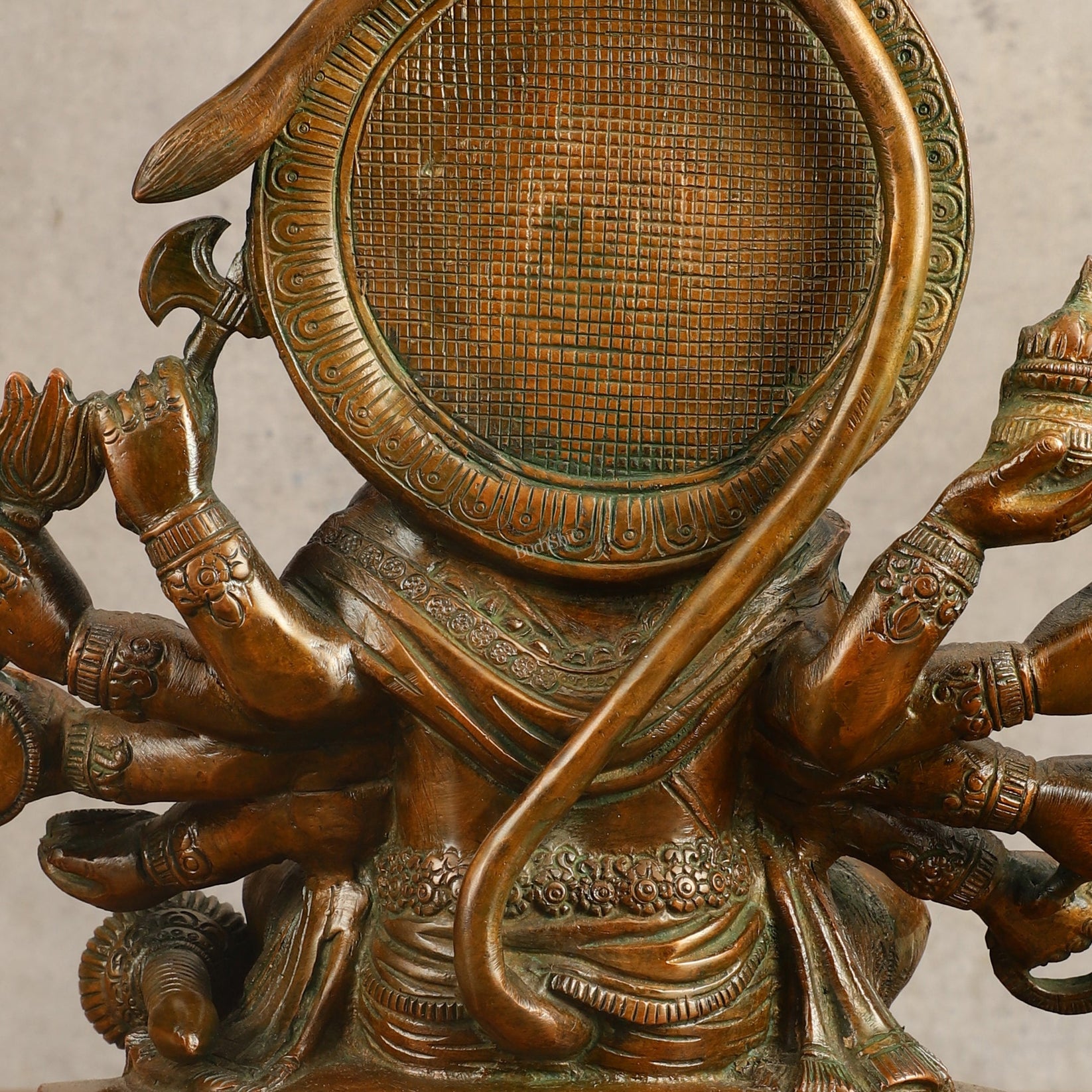 Pure Brass Panchmukhi Hanuman Statue with Crossed Legs 9.5 inch ...