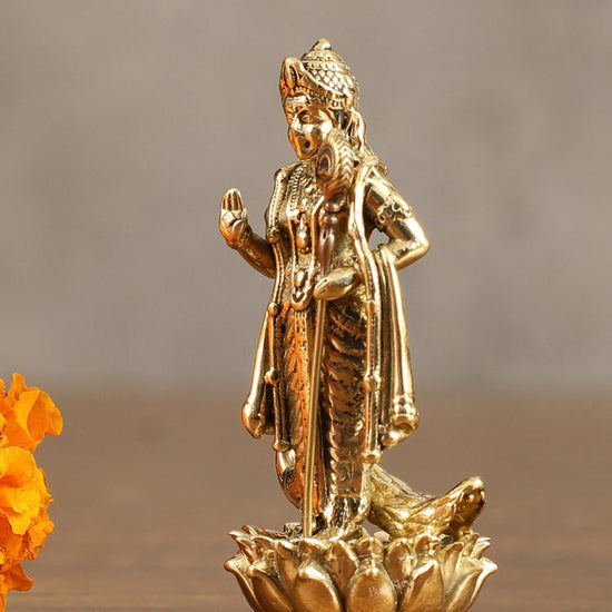 Buy Pure Brass Small Murugan Idol - 2.5 in Height - Budhshiv.com