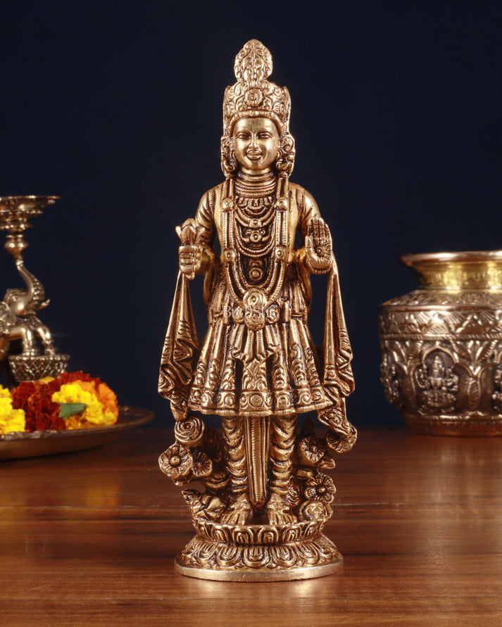 7 Inch Pure Brass Swaminarayan Sahajanand Swami Idol – Budhshiv.com