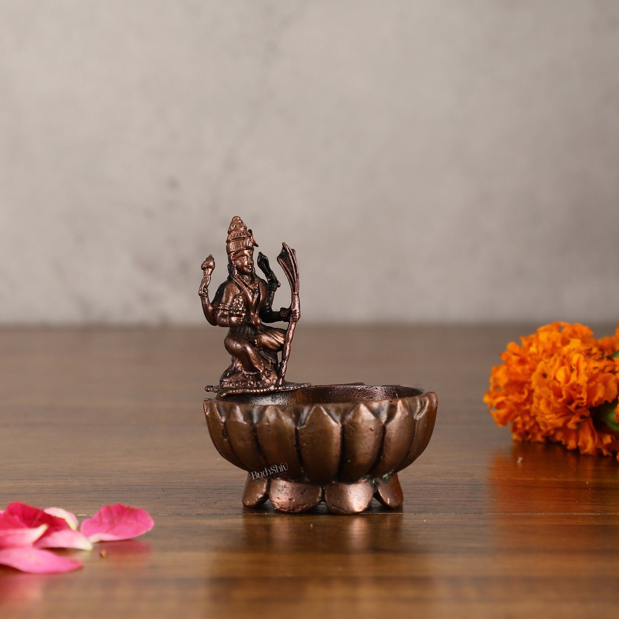 Buy Pure Copper Rajarajeshwari Lalita Devi Urli Oil Lamps - 3 Inches ...