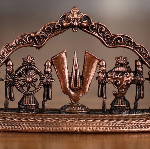 Pure Copper Shankh Chakra Tilak Symbol of Vaishnavas – Budhshiv.com