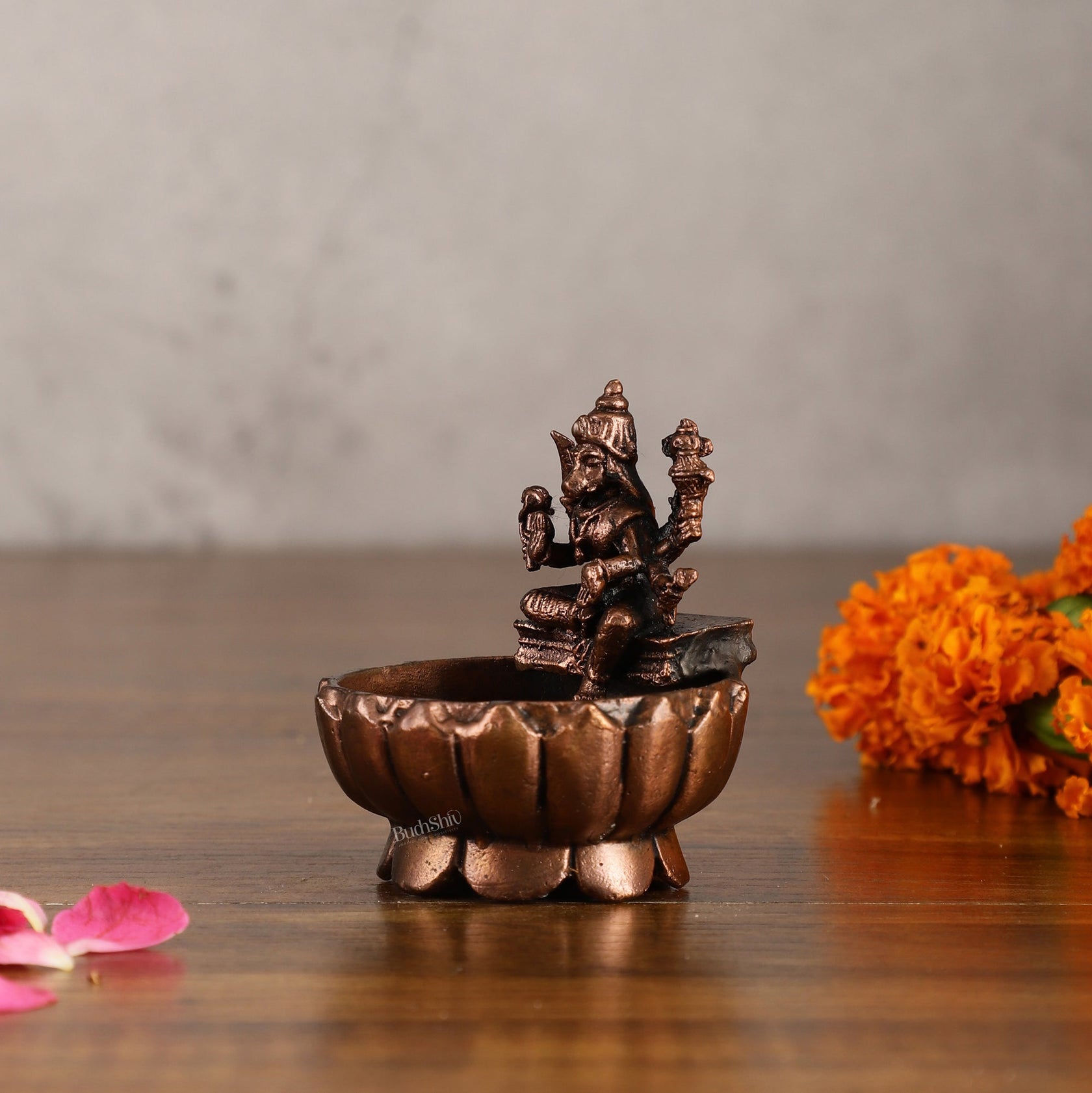 Buy Pure Copper Small Varahi Urli Oil Lamps - 3 Inches - Budhshiv.com