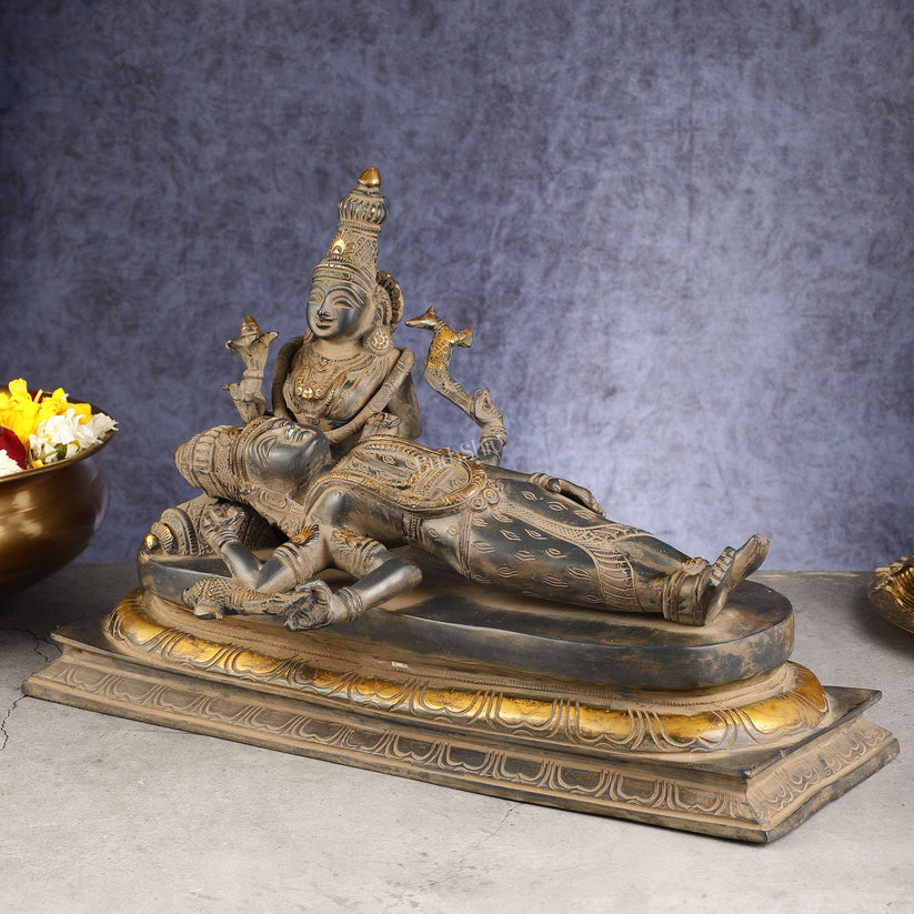Brass Lord Shiva Resting on parvatis lap statue anandeshwar Mahadev 17 ...