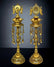 Superfine Brass Shankh Chakra Oil Lamps - Pair 30 inch - Budhshiv.com