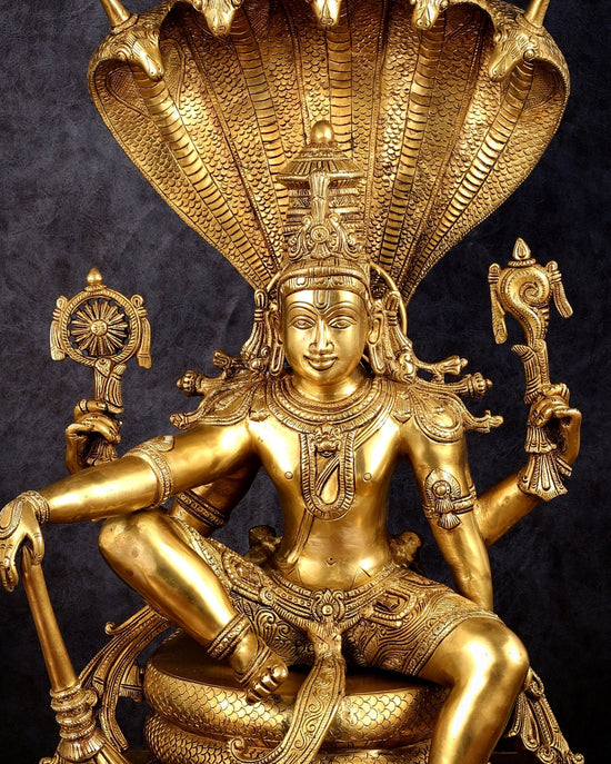 Buy Brass Lord Vishnu statue 30" - Budhshiv.com